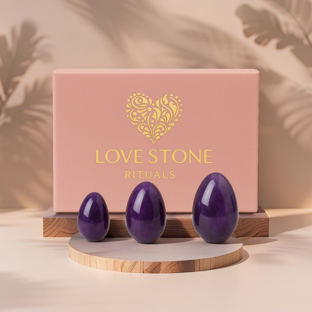 100% Natural Amethyst Yoni Eggs & Wand Set – Eco Period Australia