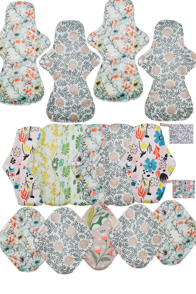 Eco Pad Cycle Pack (15 Eco Pads + Wet Bag) – Eco Period Australia