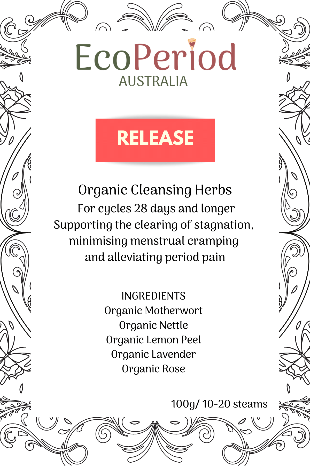 Natural Yoni Steam Herbs | Period Teas | Eco Period Australia
